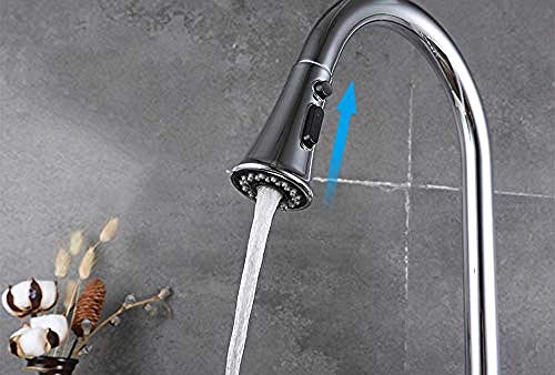 ShiSyan Y-LKUN Kitchen Vegetable Pot Taps Pull Type Rotate Faucet The Two Mode Nozzle Cold Heat Mixing Valve Sink Single Handle Water-tap