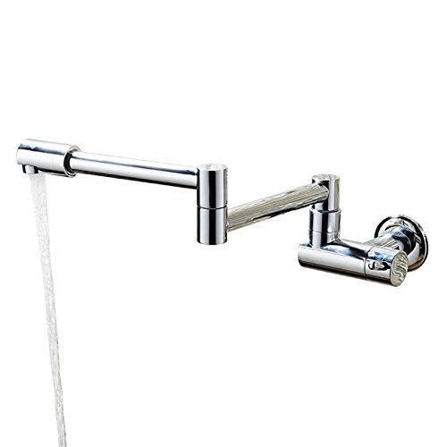 Y-LKUN Can Be Folded Into The Wall Type Rotary Telescopic Single Balcony Vegetable Washing Basin Washing Pool Mop Pool Faucet Copper Lengthened Kitchen Faucetquality Assurance of Modern Simple Luxu