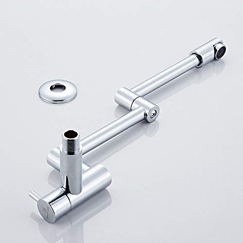 Y-LKUN Can Be Folded Into The Wall Type Rotary Telescopic Single Balcony Vegetable Washing Basin Washing Pool Mop Pool Faucet Copper Lengthened Kitchen Faucetquality Assurance of Modern Simple Luxu