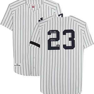 Don Mattingly New York Yankees Autographed White 1995 Mitchell & Ness Authentic Jersey with "Hitman" Inscription - Autographed MLB Jerseys