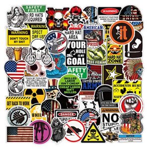 105pcs pack hard hat stickers, funny sticker for helmet hood hardhats tool box car, gifts for men adult essential worker welder construction union military electrician, american patriotic vinyl decals