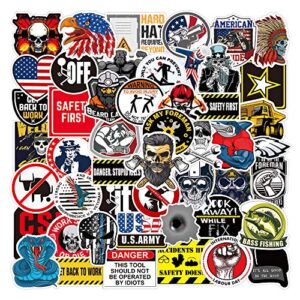 105pcs Pack Hard Hat Stickers, Funny Sticker for Helmet Hood Hardhats Tool Box Car, Gifts for Men Adult Essential Worker Welder Construction Union Military Electrician, American Patriotic Vinyl Decals