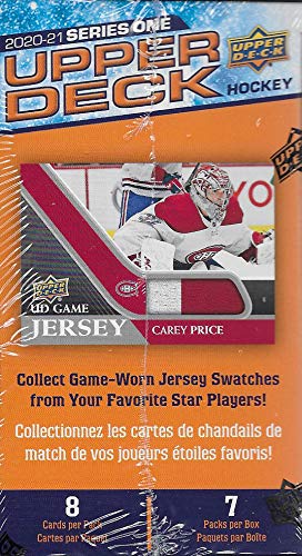 2020 2021 Upper Deck Hockey Series One Factory Sealed Unopened Blaster Box of Packs Possible Young Guns Rookies and Jerseys