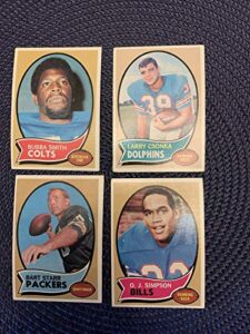 1970 topps football complete set 263 cards oj simpson rookie ex condition