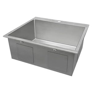 Ruvati Topmount Laundry Utility Sink 25 x 22 x 12 inch Deep Tight Radius 16 Gauge Stainless Steel - RVU6015