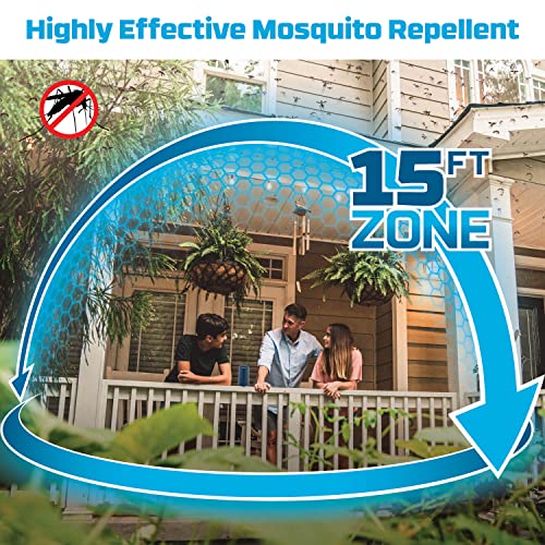 Thermacell Patio Shield Mosquito Repeller 2-Pack, Navy; Includes 24 Hours of Refills; Effective Mosquito Repellent for Patios; No Candles or Flames, Scent-Free