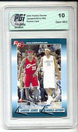 LeBron James Carmelo & Anthony 2004 Rookie Review Rookie Card #92 PGI 10 - Basketball Slabbed Rookie Cards