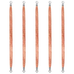 11.8'' Universal Automotive Heavy Duty Engine Braided Copper Ground Strap (Pack of 5)