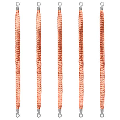 11.8'' Universal Automotive Heavy Duty Engine Braided Copper Ground Strap (Pack of 5)