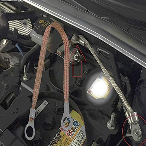 11.8'' Universal Automotive Heavy Duty Engine Braided Copper Ground Strap (Pack of 5)