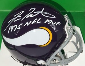 fran tarkenton minnesota vikings 1975 nfl mvp signed riddell mini helmet - autographed nfl mini helmets