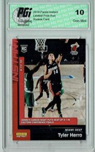 tyler herro 2019 panini instant #227 1 of 1085 made rookie card pgi 10 - basketball slabbed rookie cards