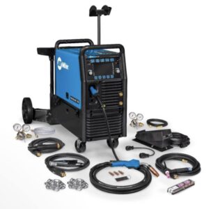 MILLER MULTIMATIC 255 PULSED MULTIPROCESS WELDER W/RUNNING GEAR AND TIG KIT (951768)