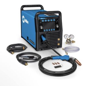 MILLER MULTIMATIC 255 PULSED MULTIPROCESS WELDER W/RUNNING GEAR AND TIG KIT (951768)