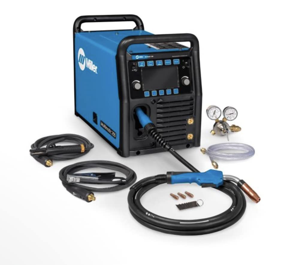 MILLER MULTIMATIC 255 PULSED MULTIPROCESS WELDER W/RUNNING GEAR AND TIG KIT (951768)