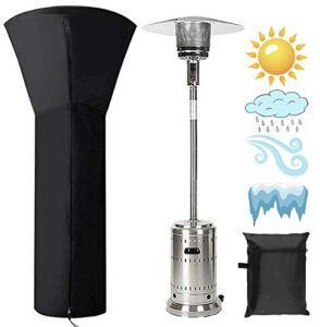 lyfehack patio heater weatherproof cover, heavy duty for standup outdoor heater waterproof with zipper oxford fabric (89'' h x 33" d x 19" b)