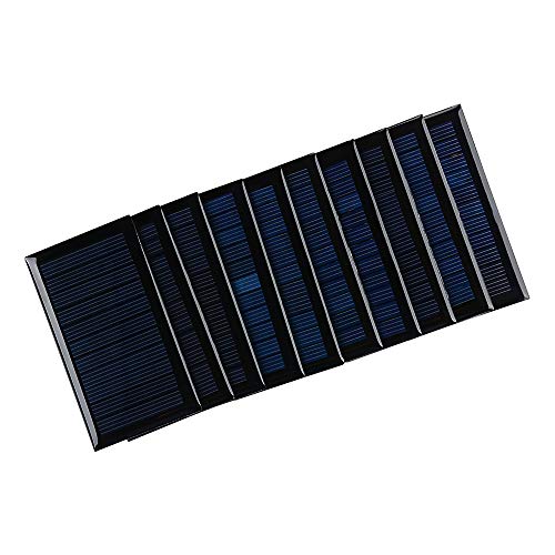 SUNYIMA 10Pcs (6V 50mA 3.14"x1.77") Mini Solar Panels for Solar Power Mini Solar Cells DIY Electric Toy Materials Photovoltaic Cells Solar DIY System Kits Without Copper Wire