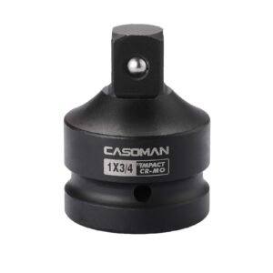 casoman 1-inch drive f to 3/4-inch (m) impact adapter, cr-mo steel, 1"f to 3/4"m socket with friction ball, exceeds ansi standards