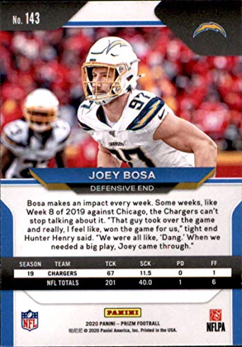 2020 Panini Prizm #143 Joey Bosa Los Angeles Chargers Football Card