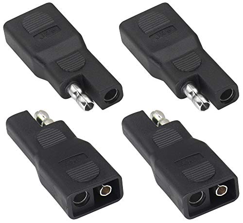 zdyCGTime SAE to SAE Polarity Reverse Adapter 2Pin SAE Connector Extension Solar Panel Power SAE Male to Female Plug Adapter Connectors,for Quick Disconnect Extension Cable(4Pack)