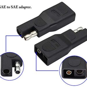 zdyCGTime SAE to SAE Polarity Reverse Adapter 2Pin SAE Connector Extension Solar Panel Power SAE Male to Female Plug Adapter Connectors,for Quick Disconnect Extension Cable(4Pack)