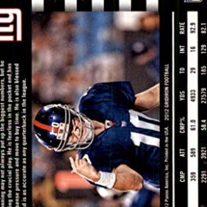 2012 Gridiron #125 Eli Manning NFL Football Trading Card