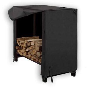 Modern Leisure Monterey 4 ft Outdoor Log Rack Cover, 48 L x 24 W x 42 H inch, Black