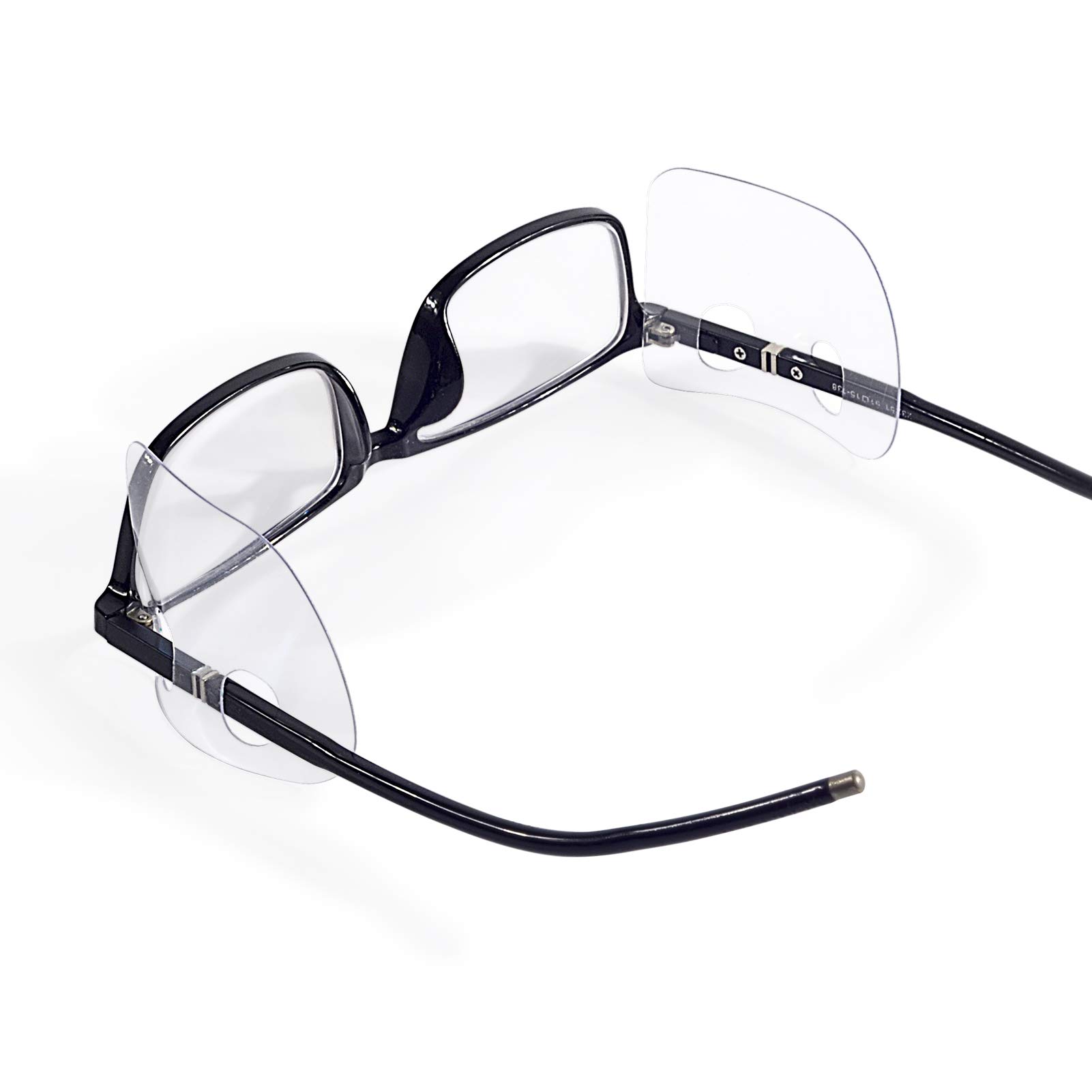 Touri 20 Pairs Clear Slip-On Protective Safety Side Shields for Glasses Fits Small to Medium Eyeglasses for Keeping Your Eyes Safe