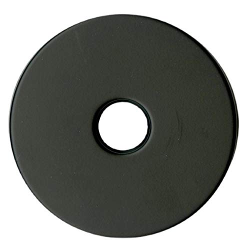 Corla Modern Shower Arm Flange 3.5” Extra Large | Universal Escutcheon Replacement Cover Plate (Matte Black)