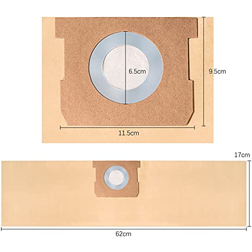 6 Pack AT25-1238 Replacement Filter Bags for Porter-Cable and Stanley 4 Gallon Wet Dry Vacuum SL18301-3B