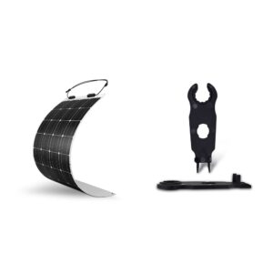 renogy 100 watt 12 volt extremely flexible monocrystalline solar panel & solar panel connector assembly tool