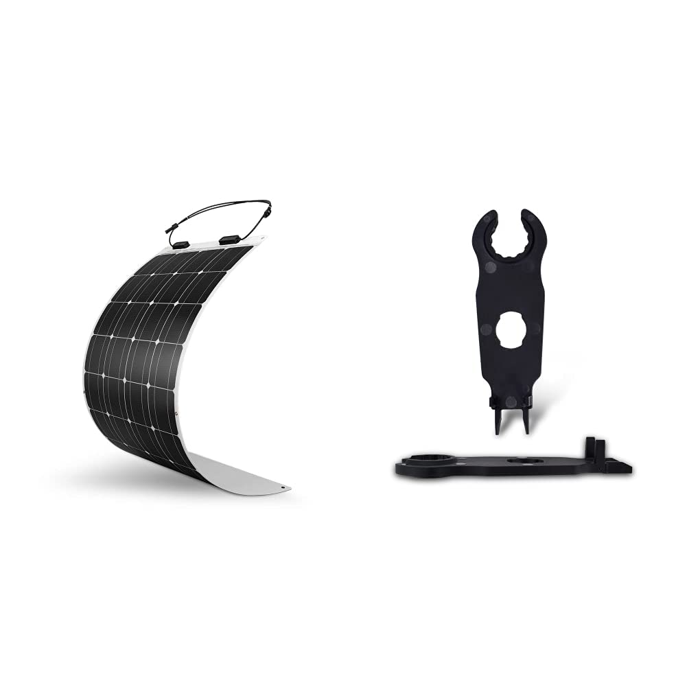 Renogy 100 Watt 12 Volt Extremely Flexible Monocrystalline Solar Panel & Solar Panel Connector Assembly Tool