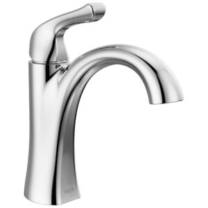 delta faucet arvo single hole bathroom faucet, single handle bathroom faucet chrome, bathroom sink faucet, drain assembly included, chrome 15840lf