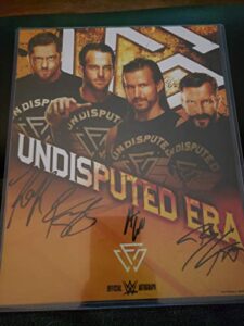 mcw pro wrestling wwe undisputed era adam cole fish o'reily strong signed 8x10 photo autograph