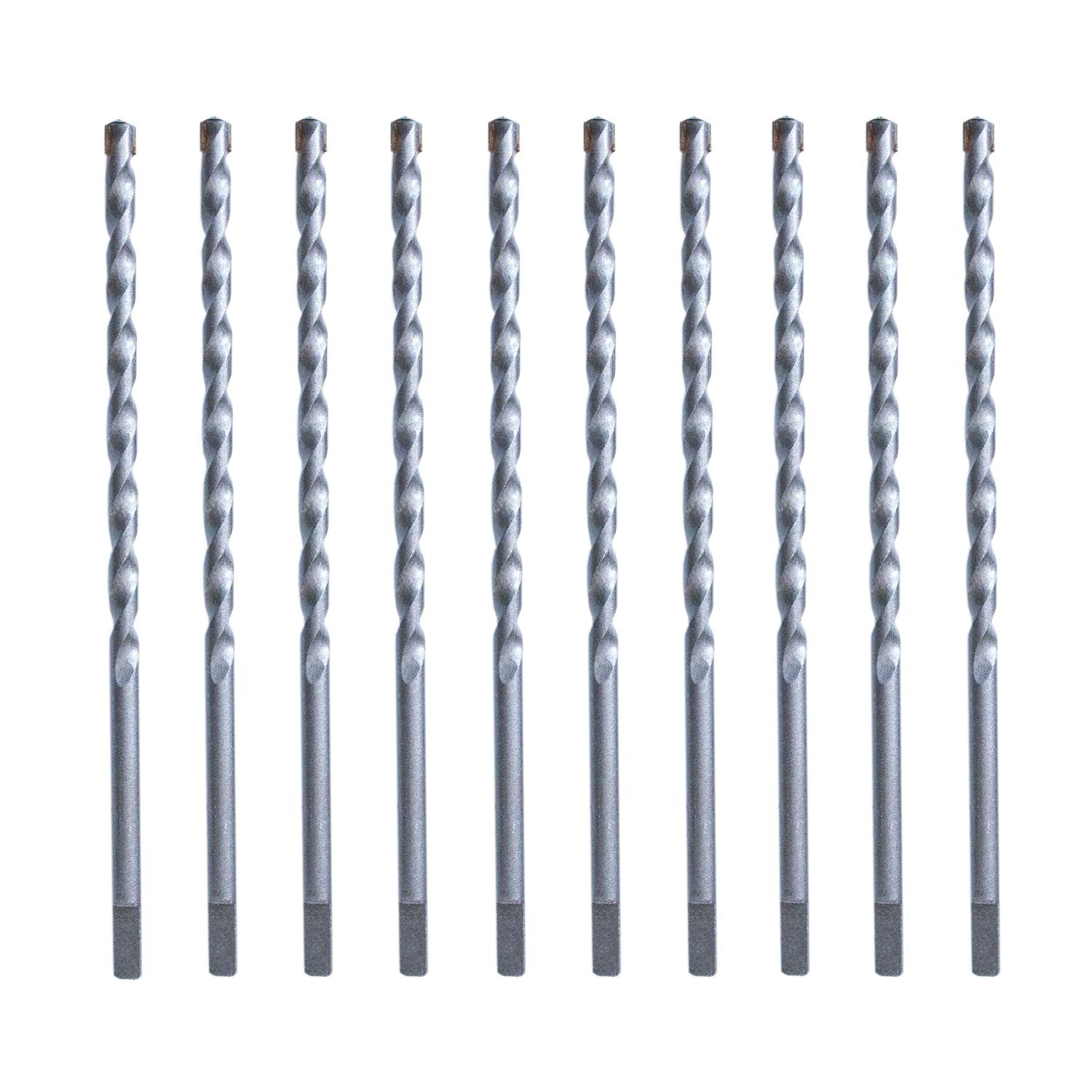 5/32"x3-1/2" 10pcs Carbide Tipped Concrete Masonry Screw Drill Bits