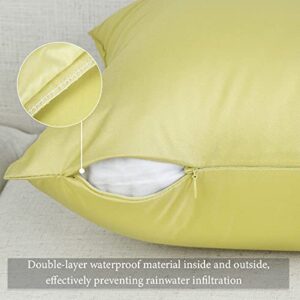 Coddsmz Pack of 6 Decorative Christmas Pillow Cover DIY Outdoor Waterproof Pillow Covers Decorative Garden Cushion Cover Throw Pillowcase for Patio Tent Balcony Couch Sofa (Khaki, 18x18in/45x45cm)