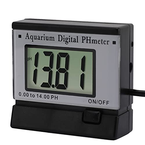 Oumefar Digital PH Monitor, Mini PH Meter ABS Quality Material Water Quality Tester 110V US Plug for Aquariums, PH Monitor Kit for Hydroponics Aquaculture Laboratory