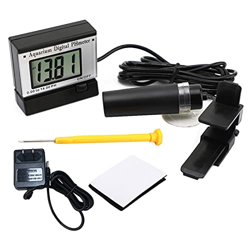 Oumefar Digital PH Monitor, Mini PH Meter ABS Quality Material Water Quality Tester 110V US Plug for Aquariums, PH Monitor Kit for Hydroponics Aquaculture Laboratory