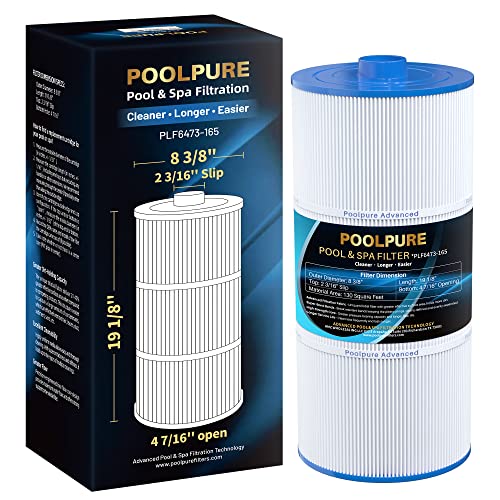 POOLPURE 6473-165 Spa Filter Replaces Sundance 6473-165 (Only Outer Filter), AK-6473165, UFC-165, Sundance MicroClean Ultra Hot Tub Filter Cartridge 1 Pack