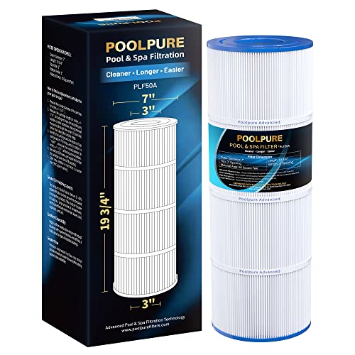 POOLPURE Replacement Filter for Hayward C500, CX500-RE, PA50, Ultral-A11, PP-A11, Unicel C-7656, Filbur FC-1240, FC-0625, FC-0620, 50 sq.ft Filter Cartridge