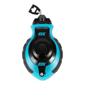 OX TOOLS Pro Chalk Reel & Chalk Pack | 6-to-1 Gear Ratio & 8 Strand Thick Line, blue (OX-P503502)