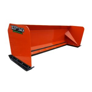 8' xp30 skid steer snow pusher kubota orange