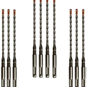 10PCS, 5/32" x 7" SDS Plus Hex Rotary Hammer Drill Bits for Concrete Screw, Rotary Drill Bit 5/32, SDS Plus Bits