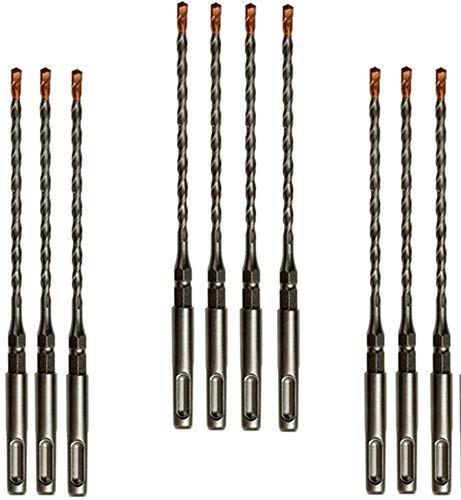 10PCS, 5/32" x 7" SDS Plus Hex Rotary Hammer Drill Bits for Concrete Screw, Rotary Drill Bit 5/32, SDS Plus Bits