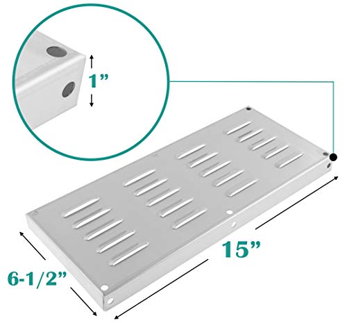 Stainless Steel Venting Panel for Grill Accessory, Masonry Fire Pits and Outdoor Kitchens, 15" by 6-1/2" by 1"