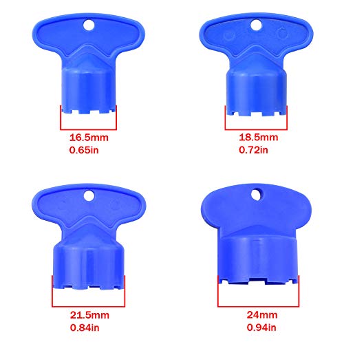 ZZHXSM 4pcs M16.5, M18.5, M21.5, M24 Built-in Bubbler Wrench Built-in Foaming Machine Kitchen Faucet Splash Proof Filter Screen Outlet Nozzle Accessories Cache Faucet Aerator Key