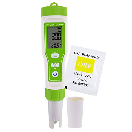 Digital ORP Meter with Automatic Calibration & ORP Buffer Powder (ORP Meter)