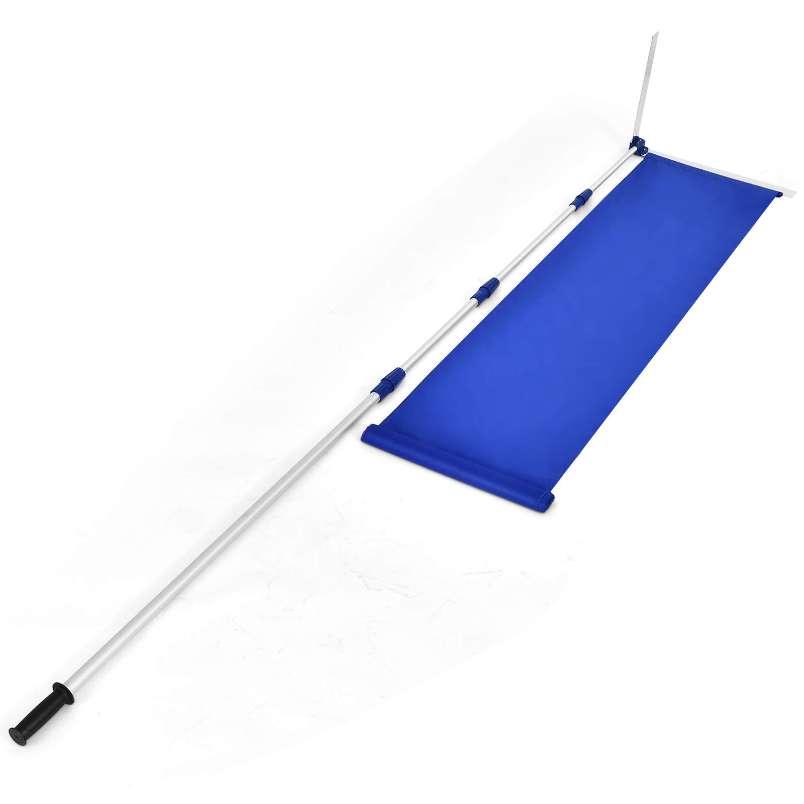 Goplus Roof Snow Removal Rake Tool 20.3FT w/ Telescoping Handle for Removing Snow, Wet Leaves and Branches