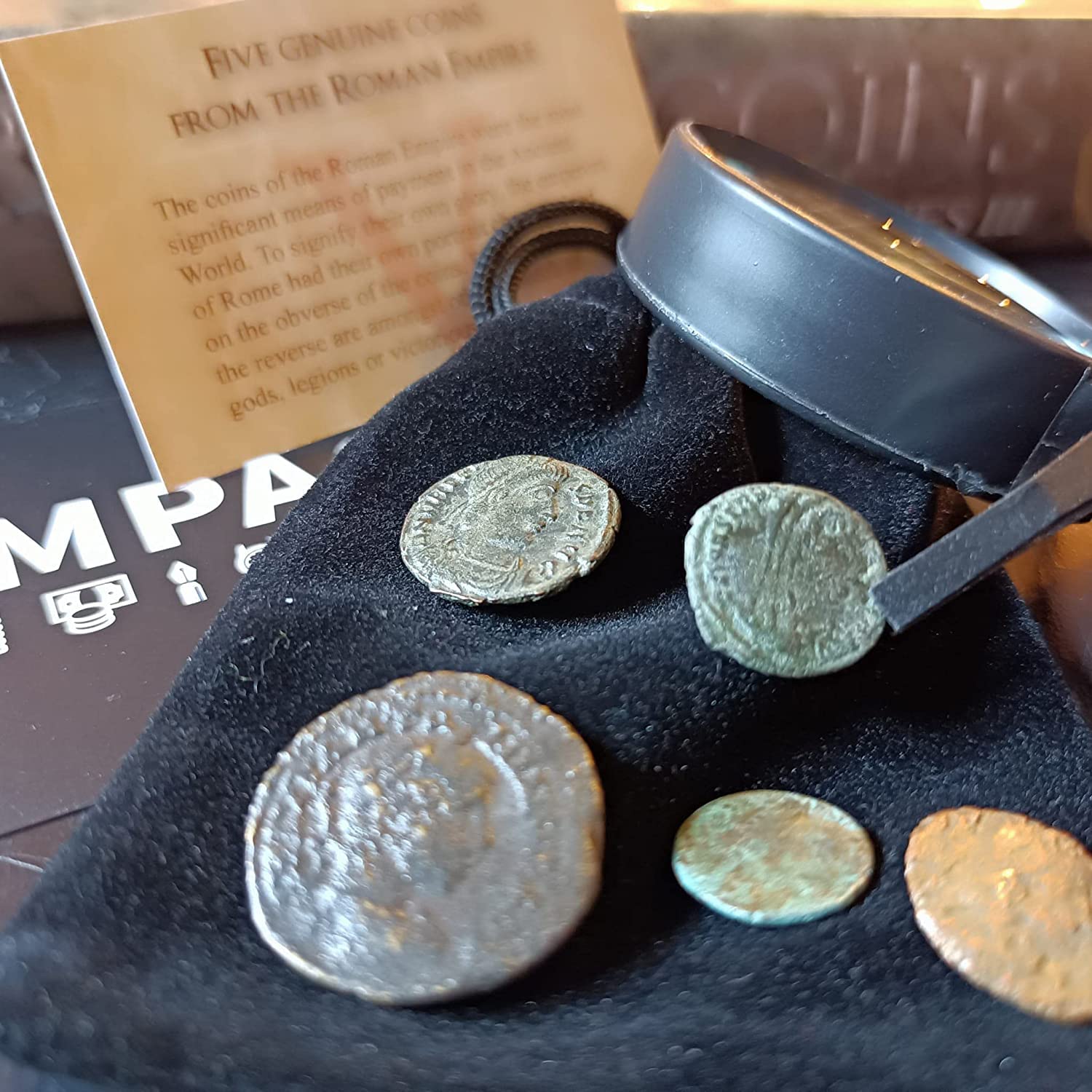 5 Original Imperial Roman Coins in a Coin Grab Bag - Rare Coins of Emperors, Gods & Legions - Coins Collection