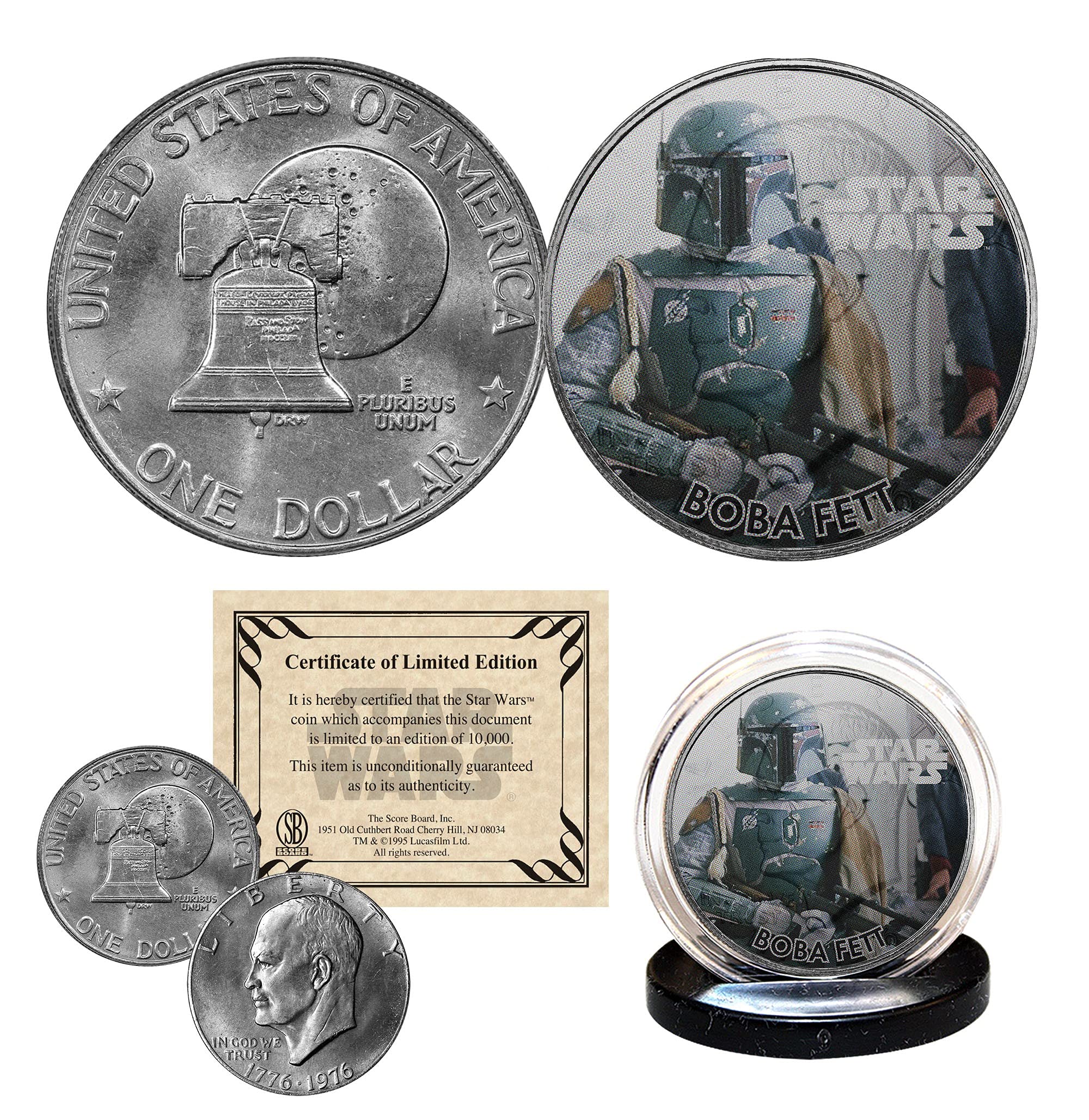 Boba Fett - Star Wars Officially Licensed 1976 Eisenhower IKE Dollar U.S. Coin